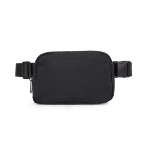 fanny pack crossbody bags,small waist pouch, belt bag for women and men waterproof - everywhere belt bag(black)