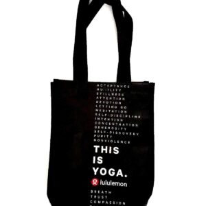 Lululemon Small Reusable Tote Gym Bag (This is Yoga, Black)