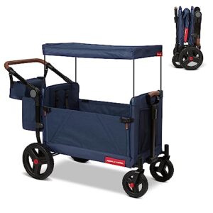 radio flyer atlas stroll n wagon, folding wagon for 1+ years - blue