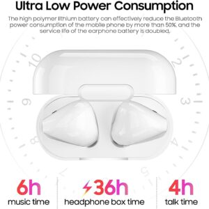 Wireless Earbuds, Bluetooth Earbuds Touch Control Stereo Sound Bluetooth Headphones with Mic, 35H Playtime IPX7 Waterproof Wireless Ear Buds with Type C Charging Case for airpod iPhone Android iOS