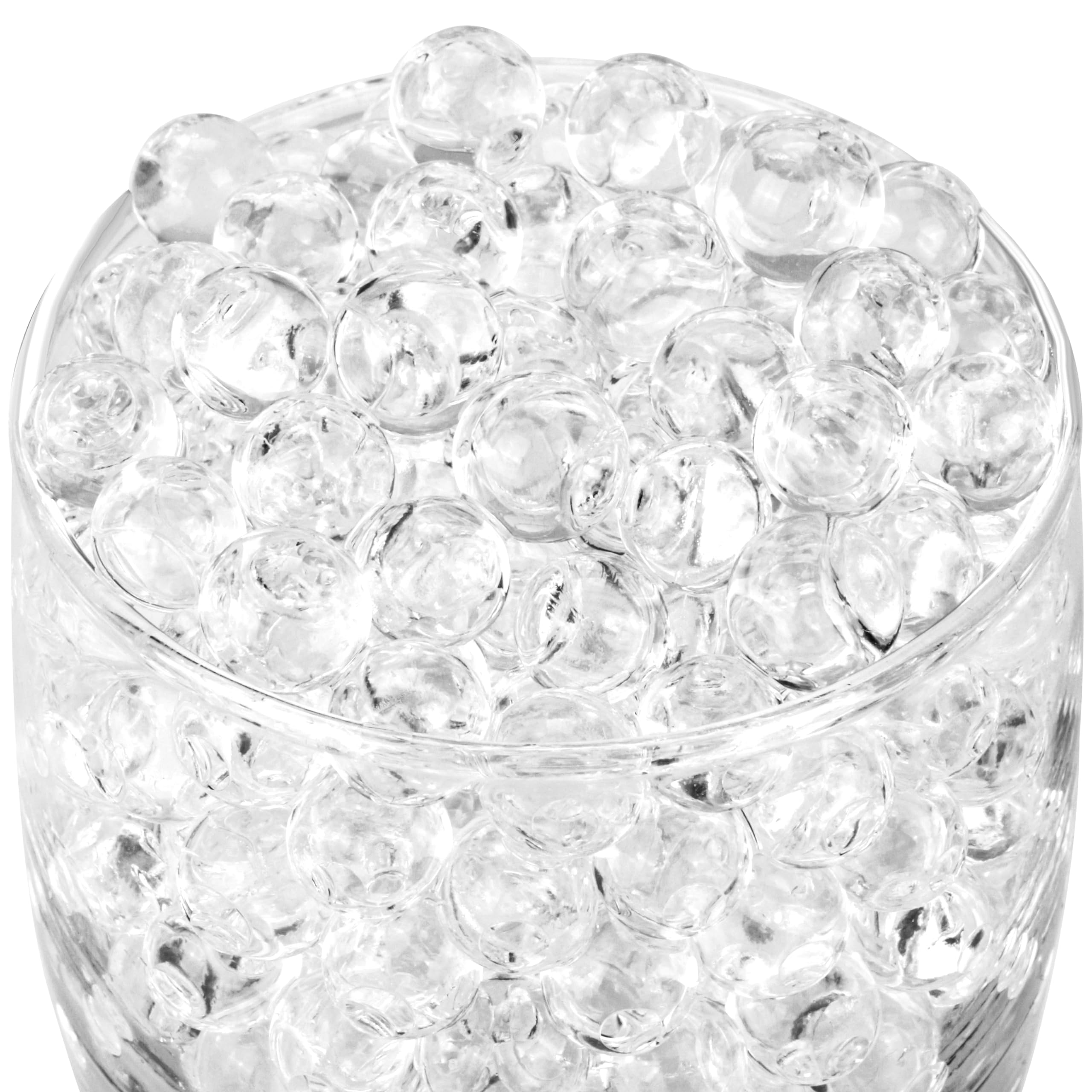 BYMORE 90000 Clear Water Beads,Transpatent Gel Jelly Beads,Vase Filler for Candle, Wedding Centerpiece, Floral Arrangement, Home Decorations