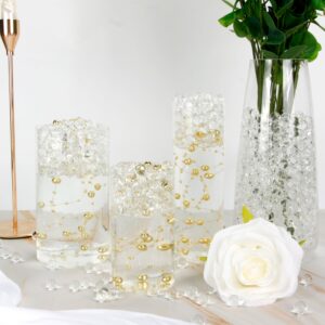 BYMORE 90000 Clear Water Beads,Transpatent Gel Jelly Beads,Vase Filler for Candle, Wedding Centerpiece, Floral Arrangement, Home Decorations