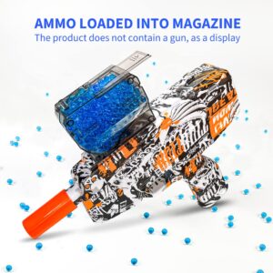 Banvih Gel Gun Blaster Refill Ammo - 7-8mm, 8Pack, 80000 Pieces, 7.5mm Splatter Water Balls Beads Bullets Compatible for Splatrball, Splat Gun, Orby Gun Etc - Blue Green Purple Orange, for Ages 14+