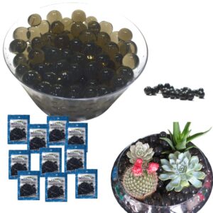 water beads for vases black 10x10g bag black water beads for plants non toxic black wedding decor vase filler soak water gel beads 8hrs in water makes 5 gallon of 1/2" to 3/4" black water balls beads