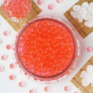 tableclothsfactory 14g big round deco water beads jelly vase filler balls for centerpieces table decoration - red