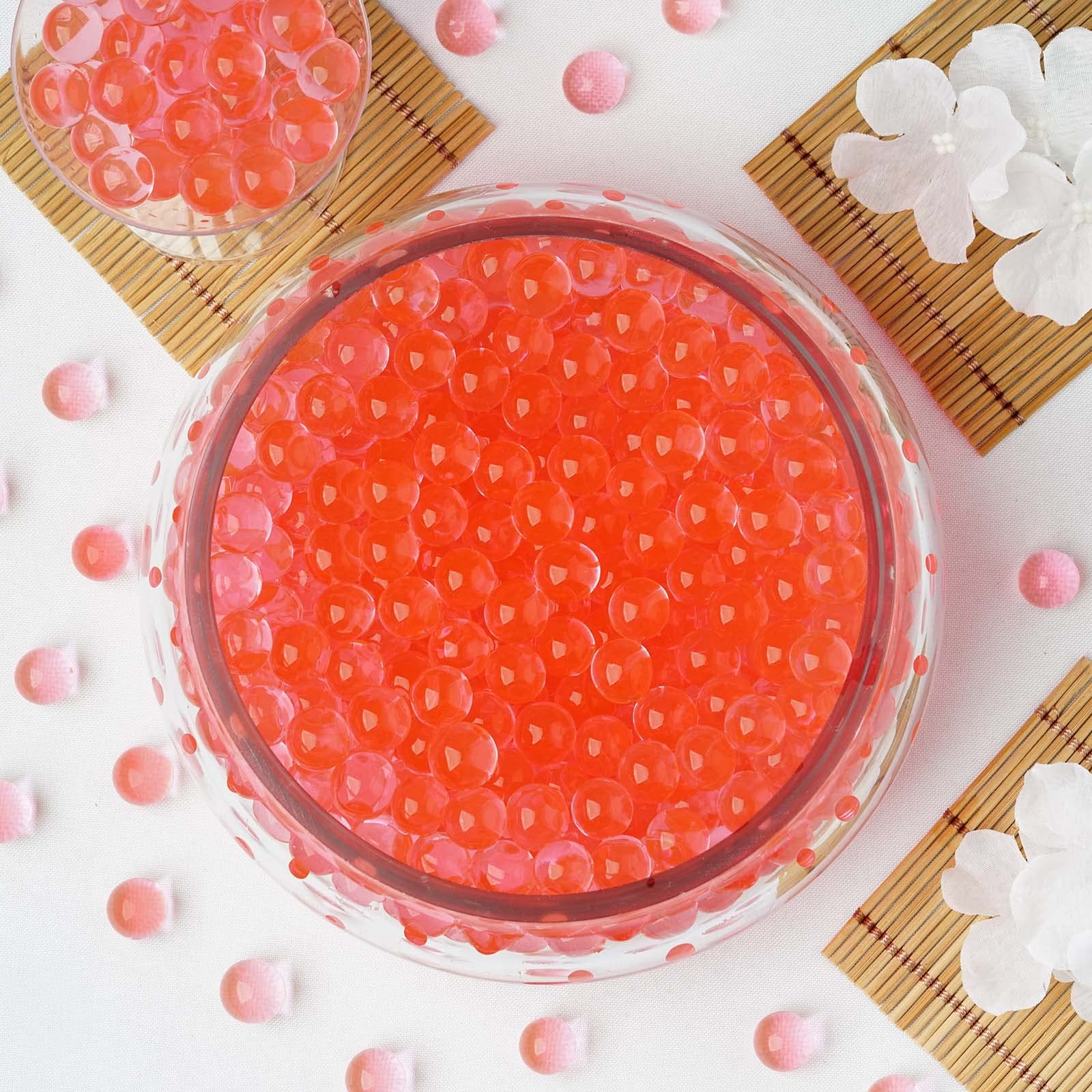 TABLECLOTHSFACTORY 14g Big Round Deco Water Beads Jelly Vase Filler Balls for Centerpieces Table Decoration - RED