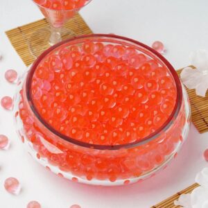 TABLECLOTHSFACTORY 14g Big Round Deco Water Beads Jelly Vase Filler Balls for Centerpieces Table Decoration - RED