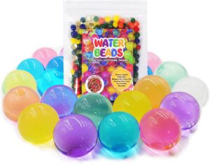 500pcs large water gel beads non-toxic,jumbo water gel beads for vase filler, wedding and home decoration