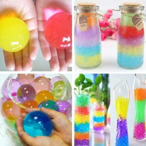 500Pcs Large Water Gel Beads Non-Toxic,Jumbo Water Gel Beads for Vase Filler, Wedding and Home Decoration