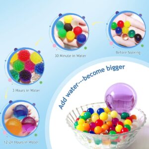 500Pcs Large Water Gel Beads Non-Toxic,Jumbo Water Gel Beads for Vase Filler, Wedding and Home Decoration