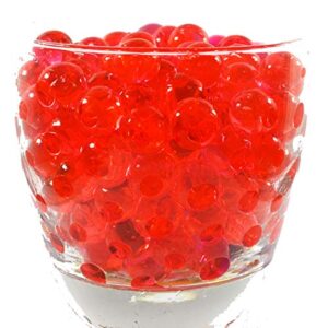 true red polymer water gel beads for vase filler table centerpieces (8 oz. will yield 6 gallons)