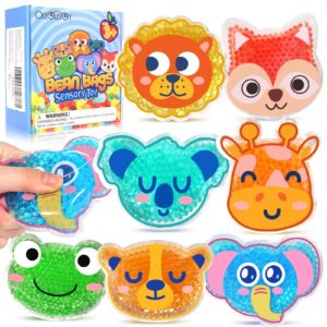 squishy sensory fidget toys with autism: oleoletoy 7 pack animal sensory toy for autism, sensory bean bags squishy toys for calm down corner, classroom prize, party favors, and travel toy gifts