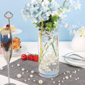 240Pieces Floating NO Hole Pearls Beads for Vases and 2300PCS Water Beads,Highlight Pearls Bead Vase Filler,Floating Candle Making,Centerpiece for Vase Party Table Wedding 8/14/20mm(Light Blue)