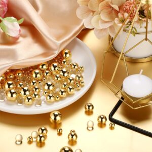 Fumete 10162 Pcs Suspending Candles for Centerpieces Transparent Water Gel Beads for Vases Pearl Beads for Vase Filler Wedding Valentine Galentine Party Floral Decorations(Gold)