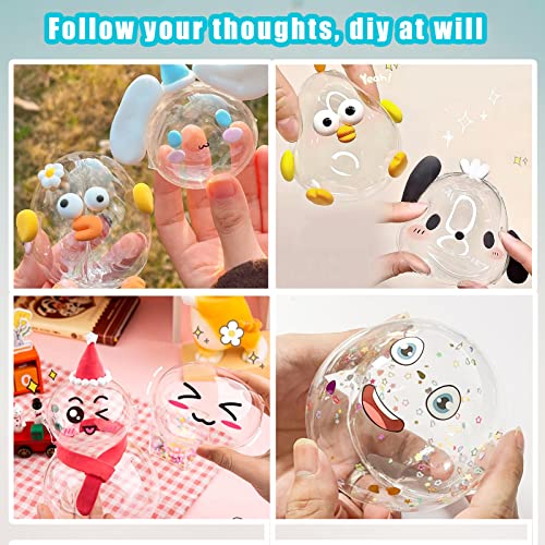 Nano Tape Bubble Kit, Nano Double Sided Adhesive Tape Bubbles, Handmade DIY Nano Stress Balls Kit for Boys and Girls Party Favors and Kids Craft Fidget Toys Set 2PCS (2"&1.2")