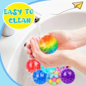 DULEFUN Stress Balls 12pcs Squishy Balls for Adults Stress Relief Squeeze Fidget Balls Set for Party Favors Gifts