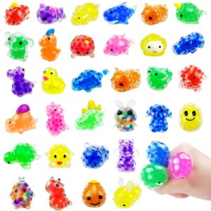 50pcs mini stress balls, random kawaii squishies bulk, classroom prizes, party favors, birthday gifts, goodie bag stuffers,easter basket stuffers