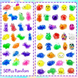 50Pcs Mini Stress Balls, Random Kawaii Squishies Bulk, Classroom Prizes, Party Favors, Birthday Gifts, Goodie Bag Stuffers,Easter Basket Stuffers