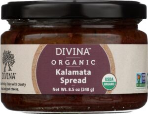 divina organic kalamata olive spread, 8.5 ounce