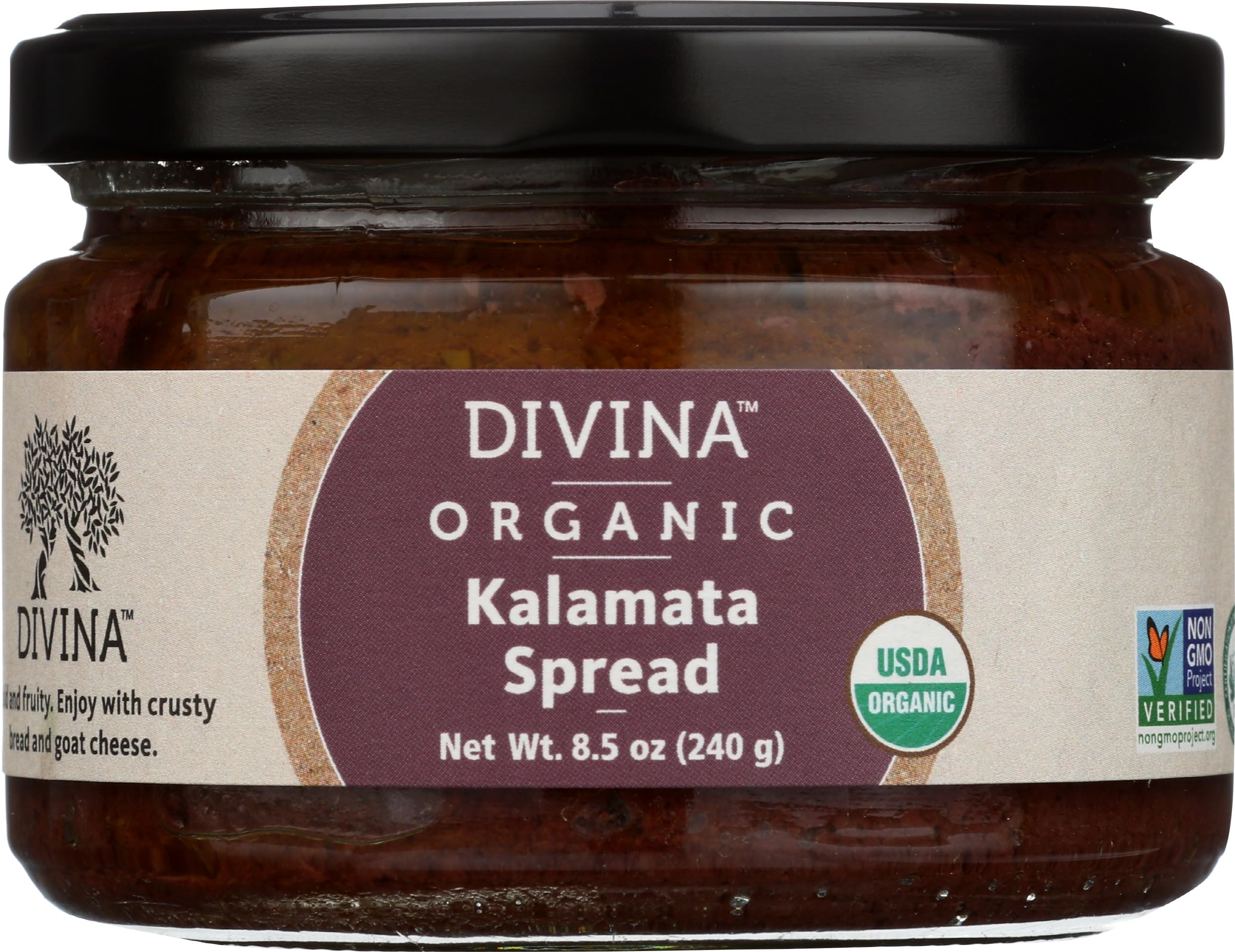 Divina Organic Kalamata Olive Spread, 8.5 Ounce