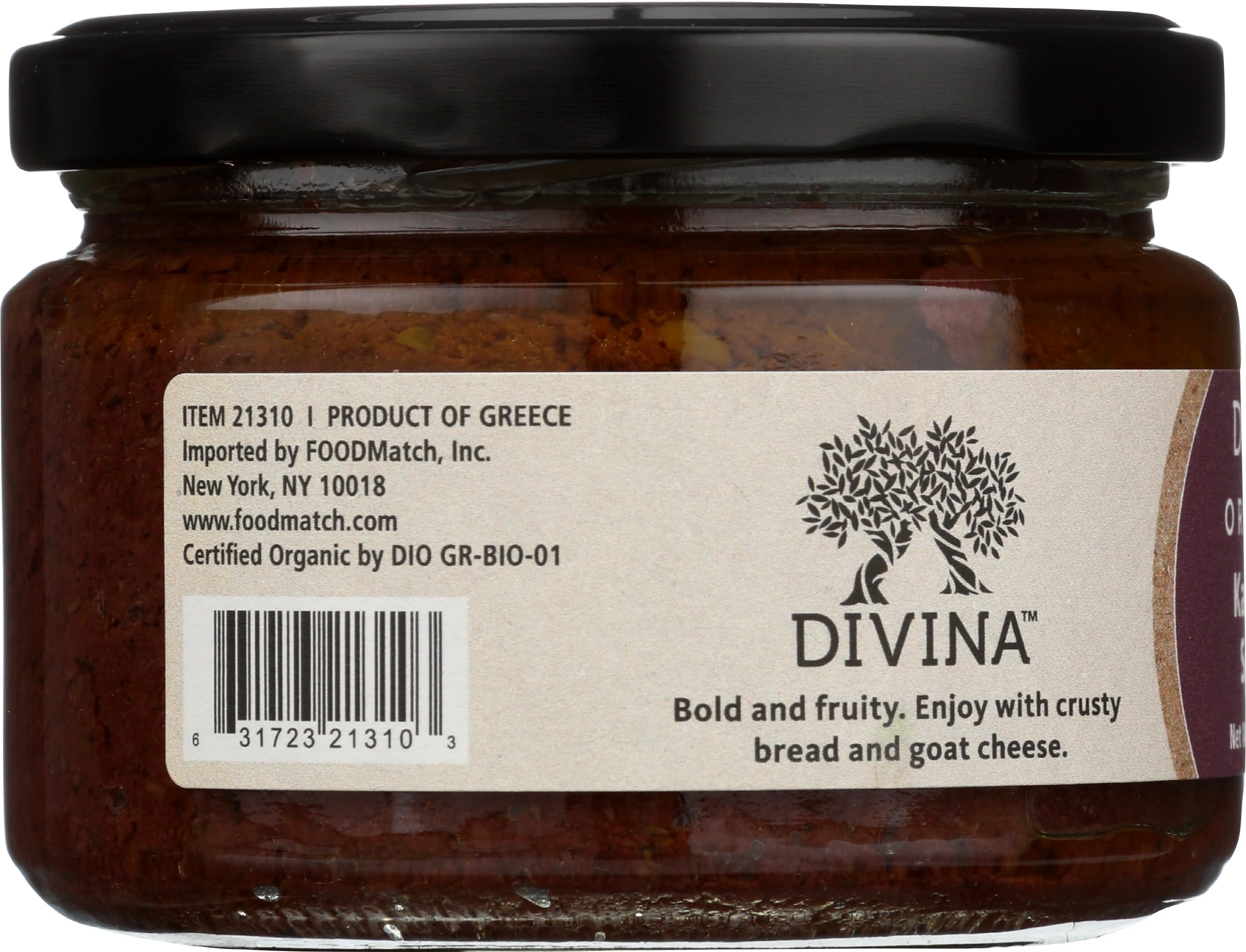 Divina Organic Kalamata Olive Spread, 8.5 Ounce