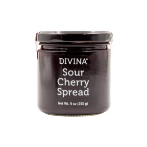 divina sour cherry spread jam, 9 ounce