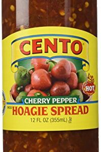 Cento Diced Hot Cherry Pepper (Hot) Hoagie Spread - 12 Fl Oz (Pack of 2)