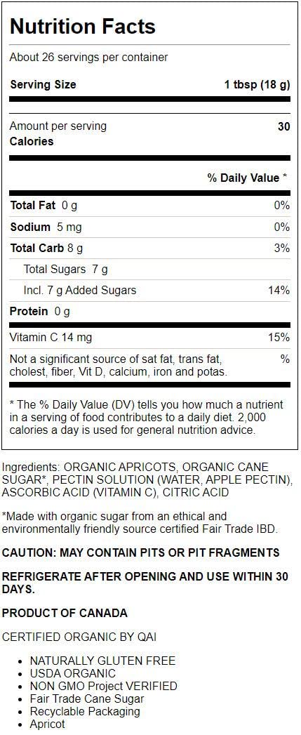 Crofter's Organic Family Size Premium Apricot Spread