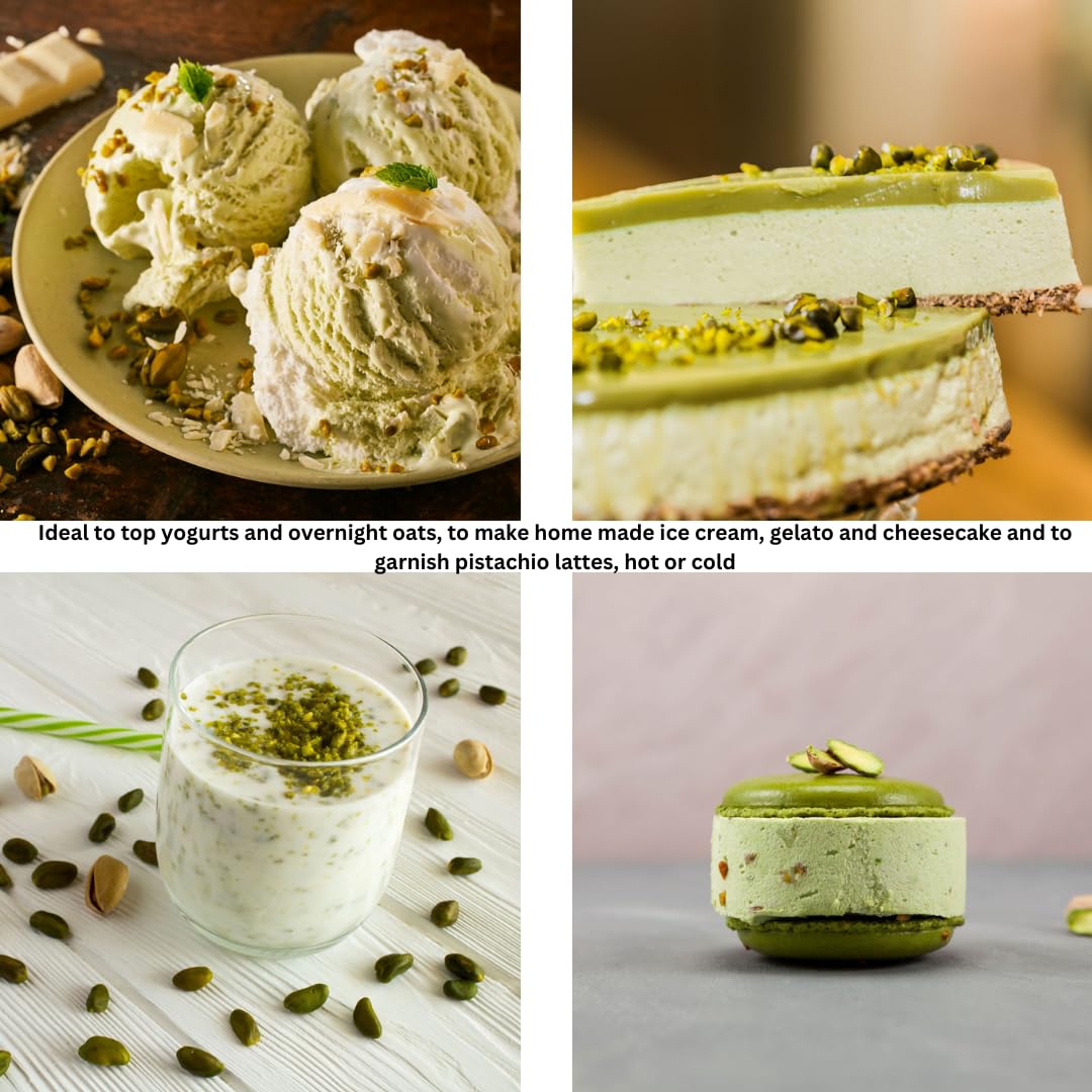 Alma Gourmet Sicilian Pistachio Cream Spread - Pistachio Spreadable Cream Imported from Italy - Ideal to Spread on Bread, Biscuits, Waffles, Pancakes, Croissant, Cookies, Muffins and Crepes - Perfect to Garnish Ice Cream, Frappé, Cakes and Cheesecakes - 7