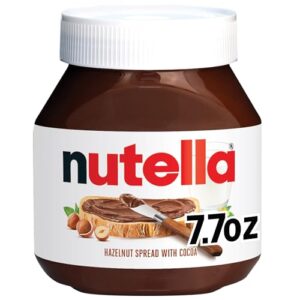 nutella hazelnut spread with cocoa for breakfast, 7.7 oz jar