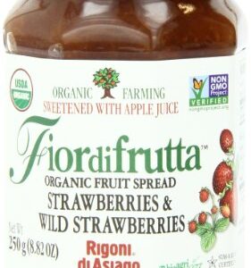 Rigoni di Asiago Fiordifrutta Organic Strawberry Fruit Spread, 8.82 Ounce (Pack of 1), Strawberry