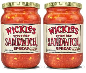 wickles spicy red sandwich spread, 16 oz (pack of 2)