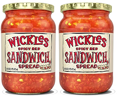 Wickles Spicy Red Sandwich Spread, 16 OZ (Pack of 2)