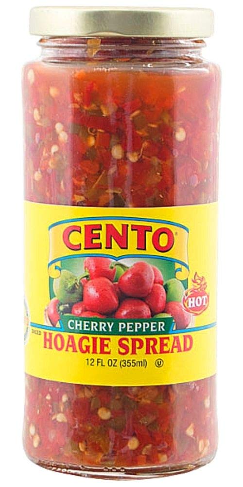 Cento Diced Hot Cherry Pepper Hoagie Spread, 12 Fl Oz (Pack of 3)