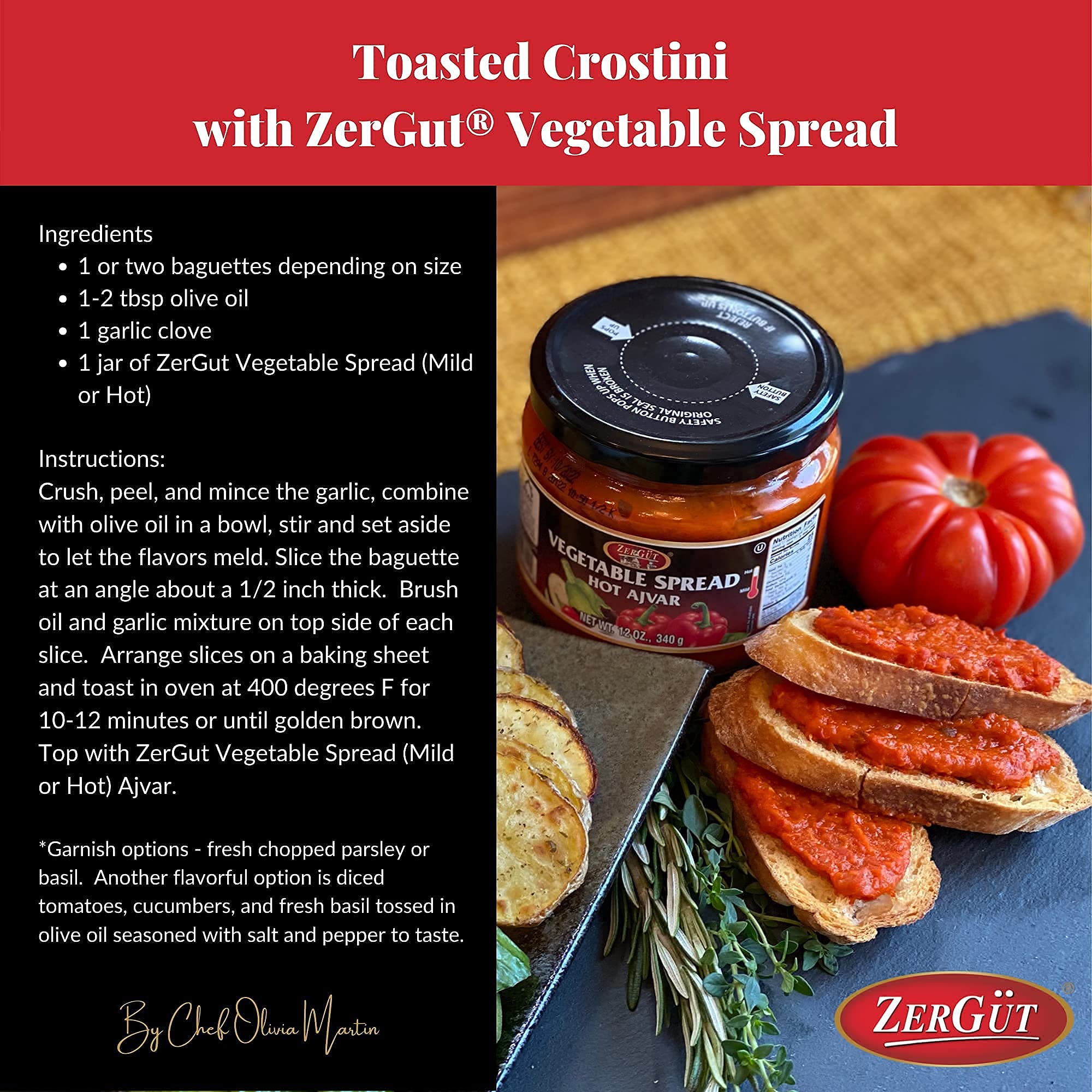 Zergut Ajvar, Mild, 19 Ounce