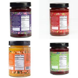 GOOD GOOD No Added Sugar Fruit Jam Variety Pack of 4 - Keto Friendly Jelly - Concord, Strawberry, Apricot and Forest Fruit Jams - Low Calorie, Low Carb and Vegan - 12oz / 330g Jars