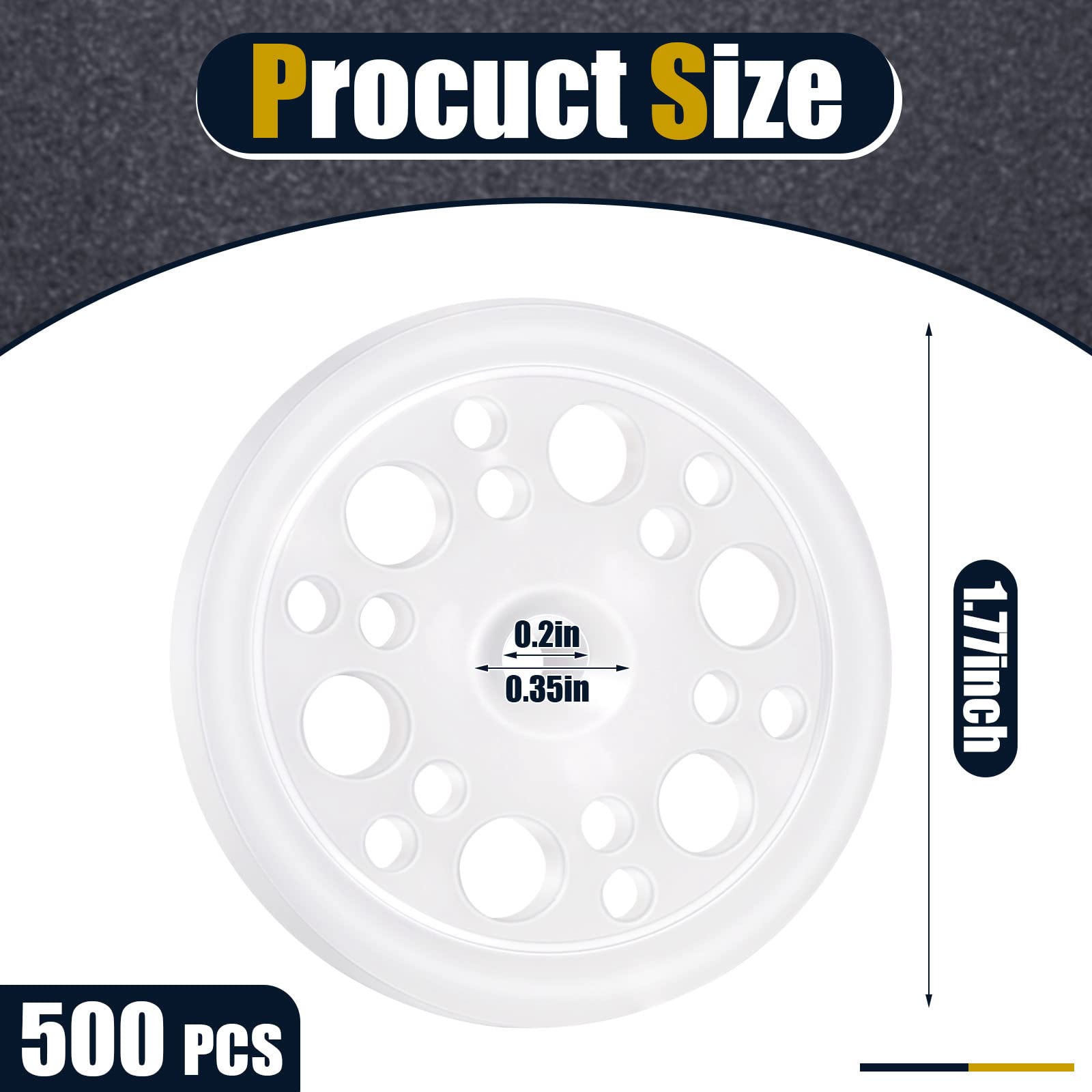 Taiyin 45 mm Plastic Washers Load Spreading Polypropylene Washers for Fixing and Supporting Rigid Foam Insulation Foam Board Load Spreading for Screws Nail (500 Pcs)