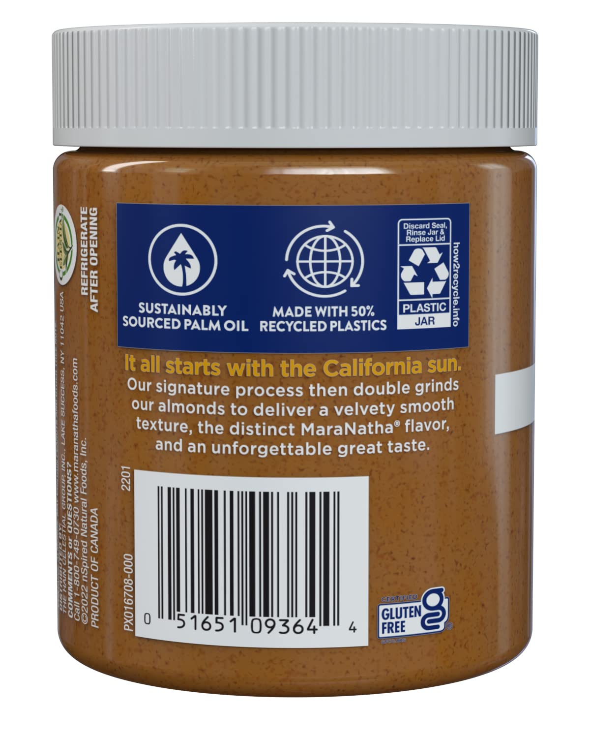 MaraNatha Creamy Roasted Caramel Almond Butter, No Stir, 12 Ounce Jar