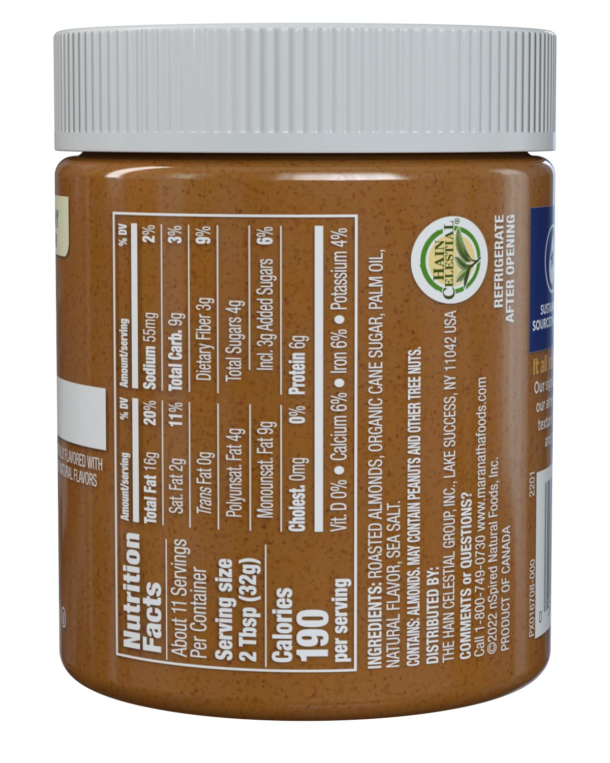 MaraNatha Creamy Roasted Caramel Almond Butter, No Stir, 12 Ounce Jar