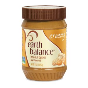 earth balance peanut butter with flax seed, creamy, 16 ounce