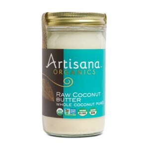 artisana organics raw coconut butter, 14 oz | no sugar added, paleo, keto snack, vegan and non gmo