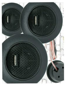 audiobank 2x ab-tw210 400 watts peak power handling 4 ohm impedance neodimium car audio tweeter mylar diaphragm frequency response 2500 hz to 20,000hz -2nd gen