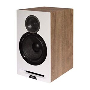 ELAC Debut Reference B6.2 Bookshelf Speakers - (Pair) White Baffle, Oak Cabinet