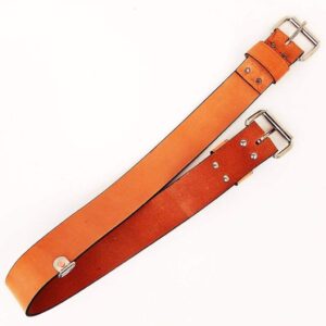 Leather Rear Cinch Strap with Roller Buckles