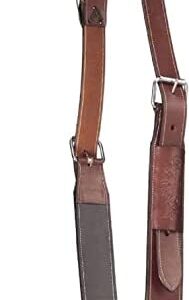 WEMBILS Horse Western Leather Complete Flank Cinch Set Primeum Leather Quality Horse Riding Equestrian Decoretive Western Rear Flank Back Cinch Girth Saddle Billets TACK Horse Cinches