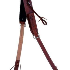 WEMBILS Horse Western Leather Complete Flank Cinch Set Primeum Leather Quality Horse Riding Equestrian Decoretive Western Rear Flank Back Cinch Girth Saddle Billets TACK Horse Cinches