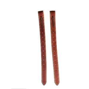 saddles & such harness leather rear flank billet set double stitched brown color