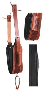 challenger horse western tooled padded leather rear flank back saddle cinch billets 9782tn