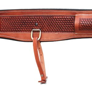 CHALLENGER Horse Western Tooled Padded Leather Rear Flank Back Saddle Cinch Billets 9782TN