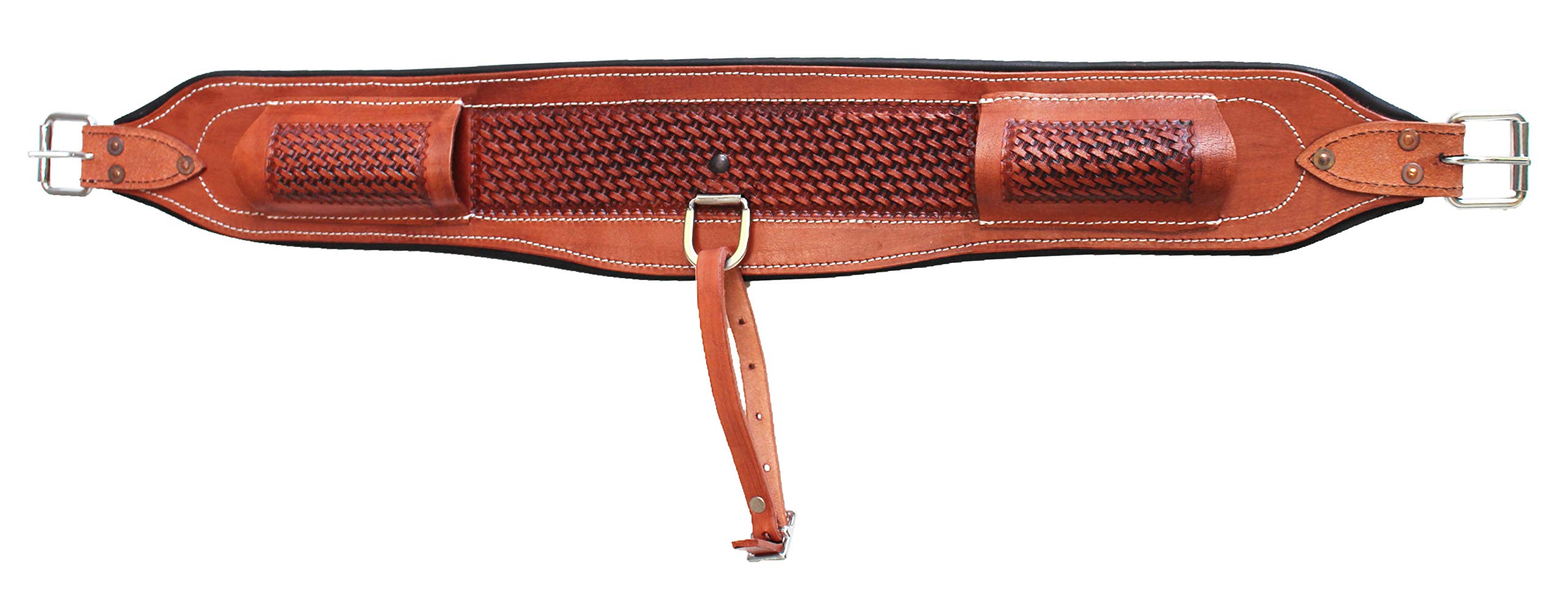 CHALLENGER Horse Western Tooled Padded Leather Rear Flank Back Saddle Cinch Billets 9782TN